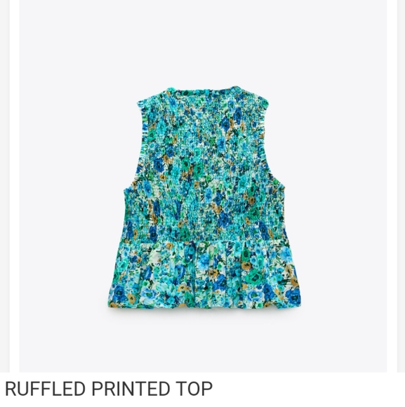 Zara | Tops | Nwt Zara Floral Smocked Button Up Shell | Poshmark